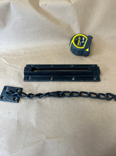 Large Antique Victorian Door Chain Lock Keep Kenrick Cast iron Period ...