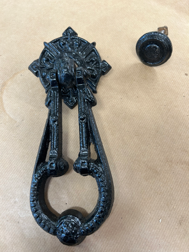 Antique Door Knocker Large Cast Iron Reclaimed Period Refurbished Tudor ...