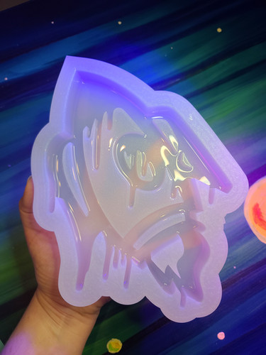 XL Drippy Rocket Ship Standing Glossy Handmade Silicone Mold | Oddity Abyss