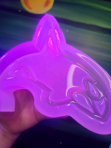 Orca Tray Standing Handmade Silicone Mold Large Tray Whale Mold ...