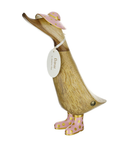 Dcuk Duckling - Pink with Gold Spots | hillviewducks