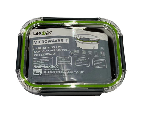 Microwavable 316L Stainless Steel Two Compartment Container with ABS ...