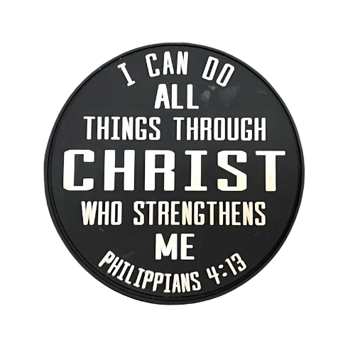 Velcro PVC Patch Philippians 4:13 | Fit To Fight Fire
