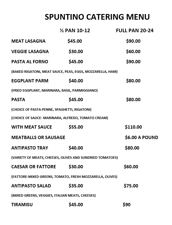 Menu/Gallery | spuntinopizzeria
