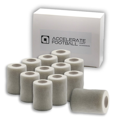 White Cohesive Bandage Tape Box (12 Rolls) | Accelerate Football
