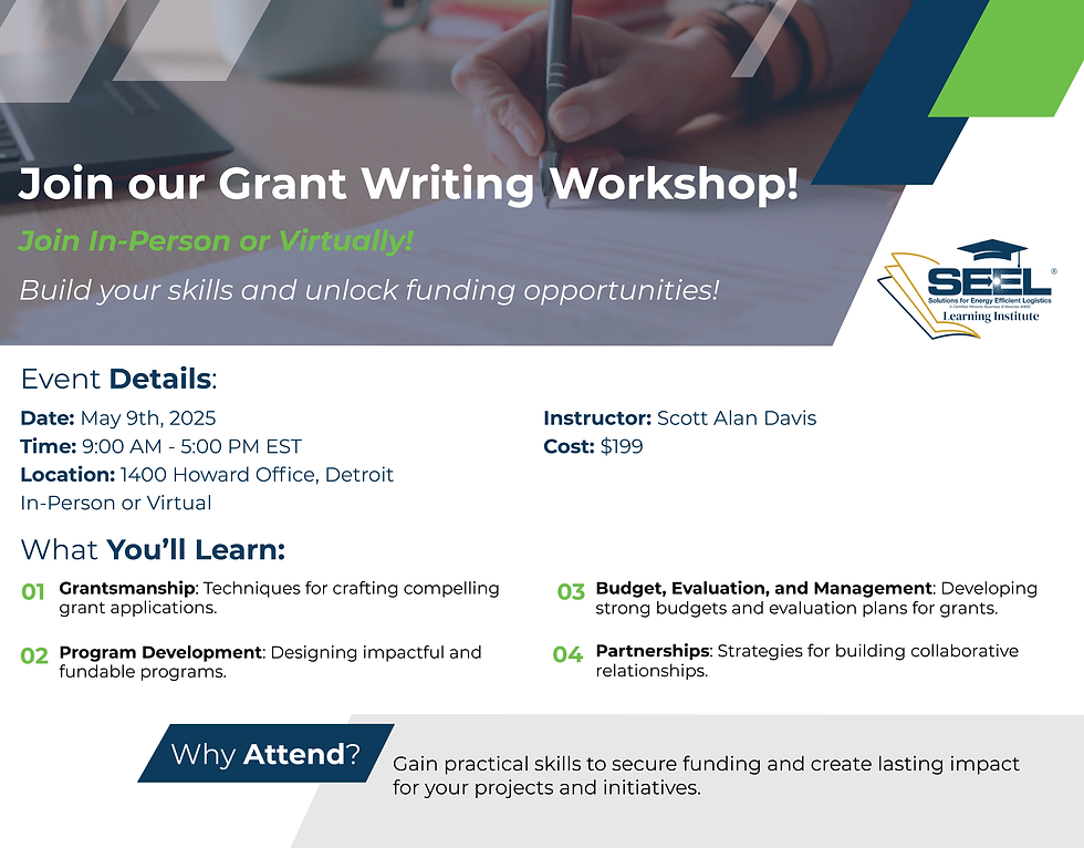 Grant Writing Workshop | Seelllc