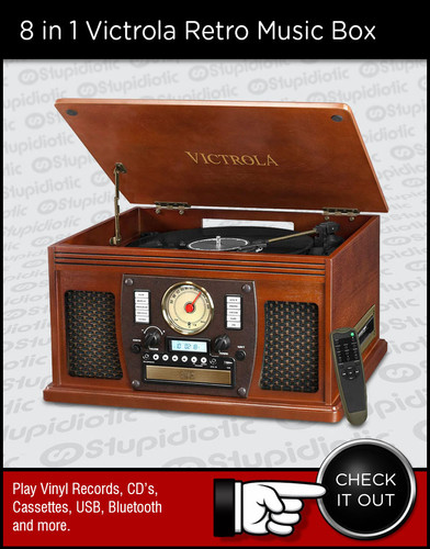 8 in 1 Victrola Retro Music Box | stupidiotic 2021