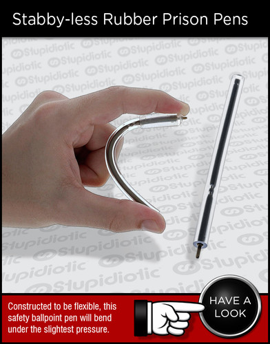 Anti-Stabby Rubber Flexible Ballpoint Pen | stupidiotic 2021