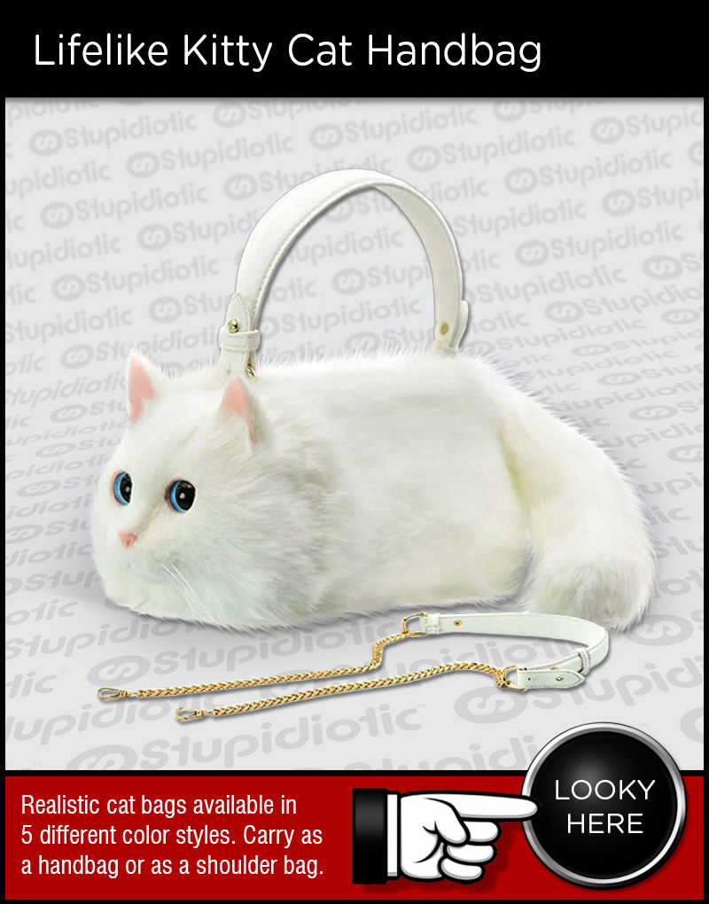 Realistic Lifelike Kitty Cat Handbag Purse Bag | stupidiotic 2021