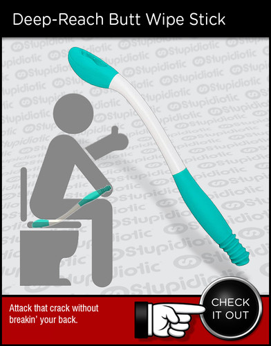 Comfort Wipe Deep-Reach Butt Wipe Stick | stupidiotic 2021