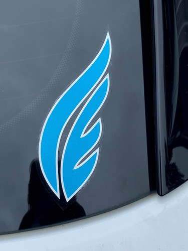 Blue Feather Car Decal | The Hill Academy