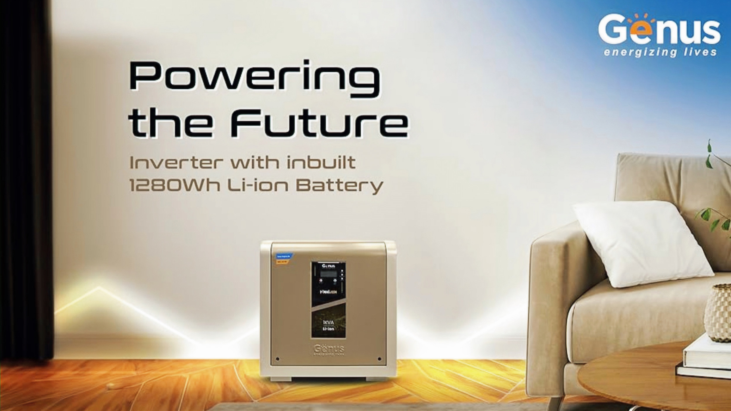 MaxiLion 1000 VA Inverter with 1280Wh Lithium Battery | Greenassets.in