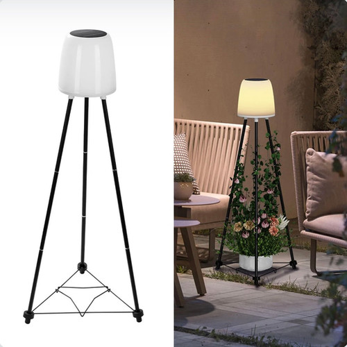 Solar Outdoor Lamp with Plant Stand | Greenassets.in