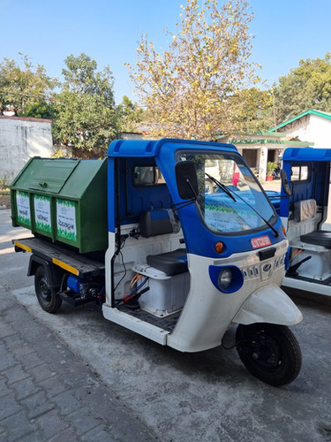 E-Vehicle Mounted Garbage Hopper Tipper 1.2 CuM | Greenassets.in
