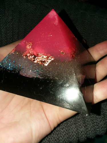 Pyramid Accent Piece | Rainbow Trash Panda