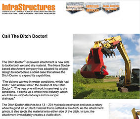 Ditch Doctor excavator attachment | Ditch Doctor | Nova Scotia