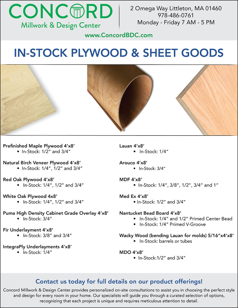 Concord Millwork & Design Center | Littleton, MA