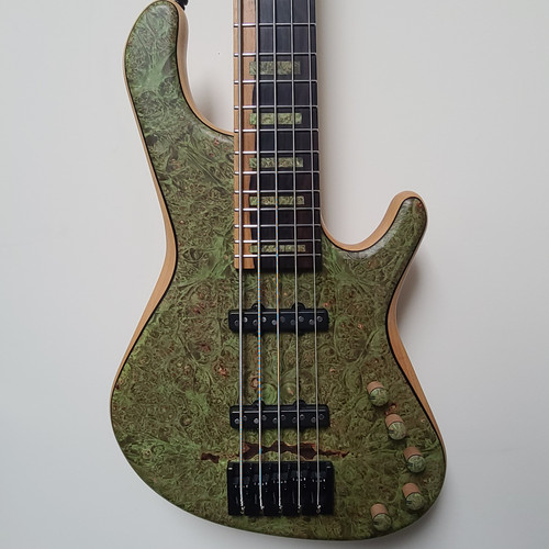 Adamovic Soul 5 - Forest Green Burl | John Fox Bass