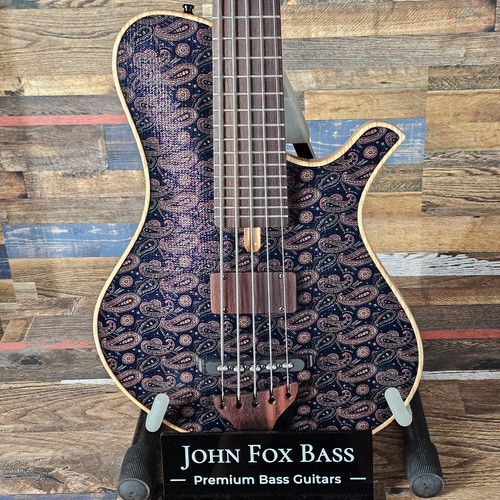 Marleaux Spock 5-string - 32 inch scale - Blue Paisley | John Fox Bass