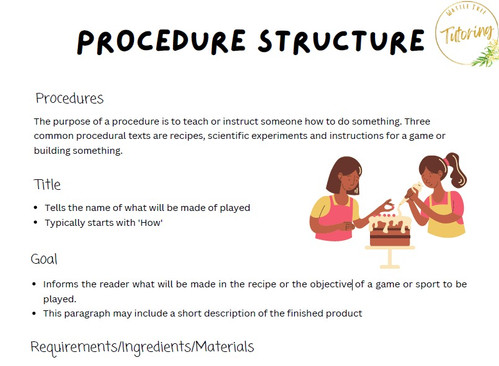 Procedure Writing Structure | Wattle Tree Tutoring