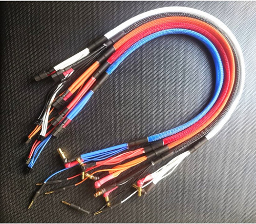 XT60 to 4/5mm bullet charge leads 600mm Orange | Outsiders RC