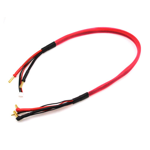 2s Charge Leads 600mm - 4/5mm ends - Pink | Outsiders RC