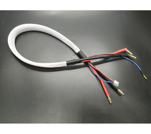 2s Charge Leads 600mm - 4/5mm ends - White | Outsiders RC