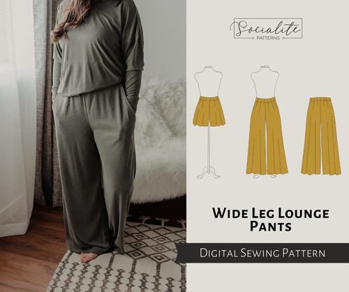 Wide Leg Lounge Pants Pattern | Socialite Patterns