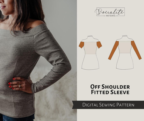 Off Shoulder Fitted Sleeve Pattern | Socialite Patterns