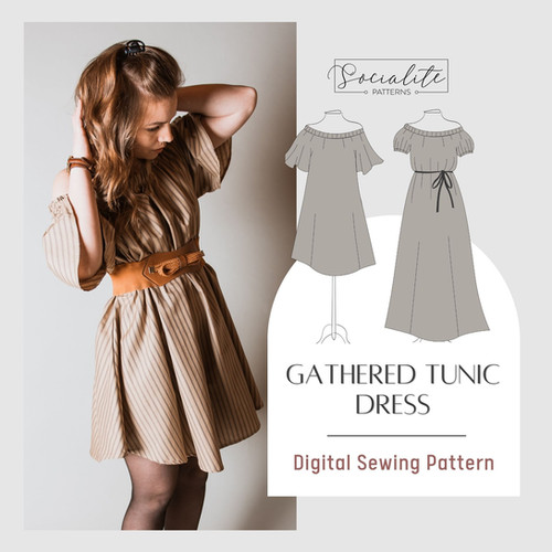 Gathered Tunic Dress Pattern | Socialite Patterns