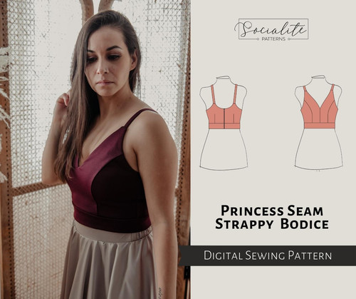 Princess Seam Strappy Bodice Pattern | Socialite Patterns