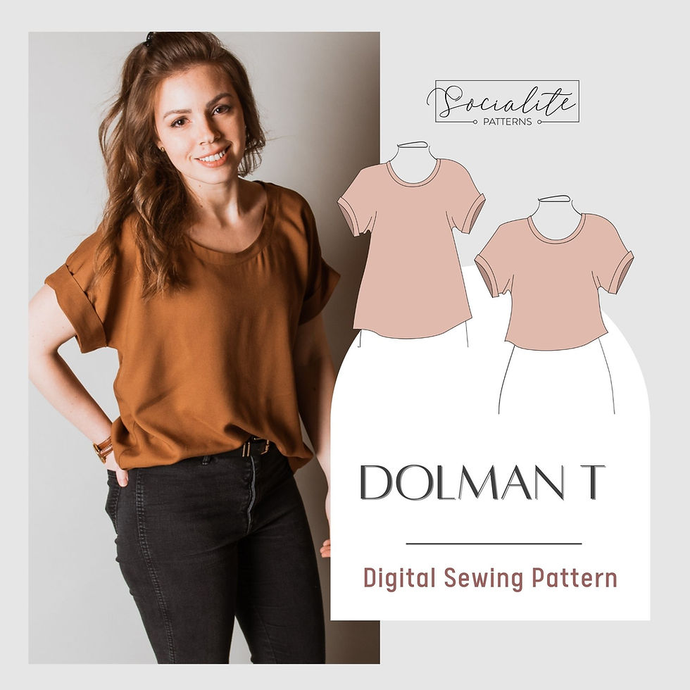 Dolman Loose Fit Shirt Pattern | Socialite Patterns