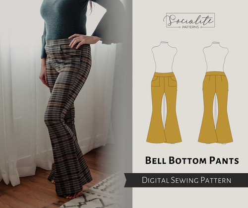 Bell Bottom Pants Pattern | Socialite Patterns