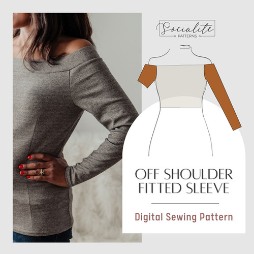 Off Shoulder Fitted Sleeve Pattern | Socialite Patterns