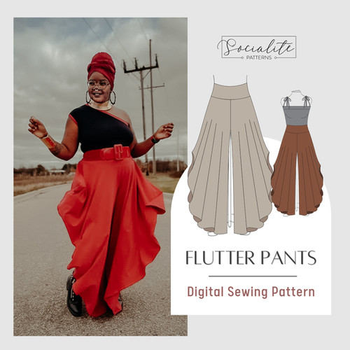 Flutter Pants Pattern | Socialite Patterns