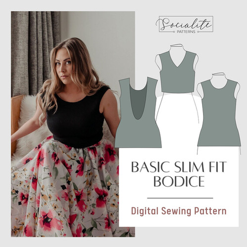 Basic Slim Fit Bodice Pattern | Socialite Patterns