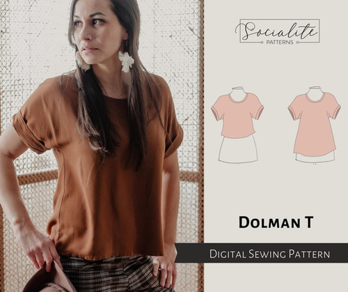 Dolman Loose Fit Shirt Pattern | Socialite Patterns