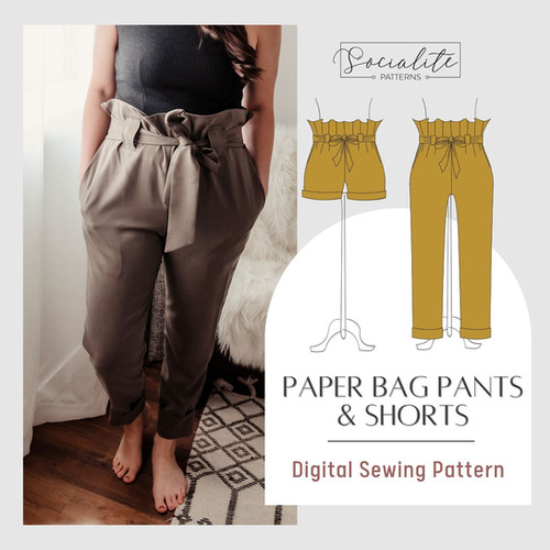 Paper Bag Pants Pattern | Socialite Patterns