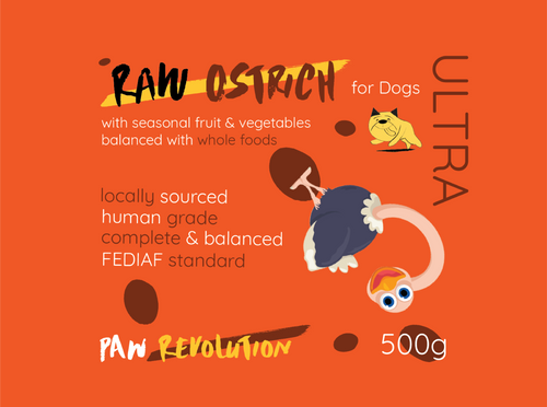 Raw Ostrich for Dogs | Paw Revolution