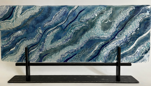 27"x11" Tahoe Water | Tom Carter Glass