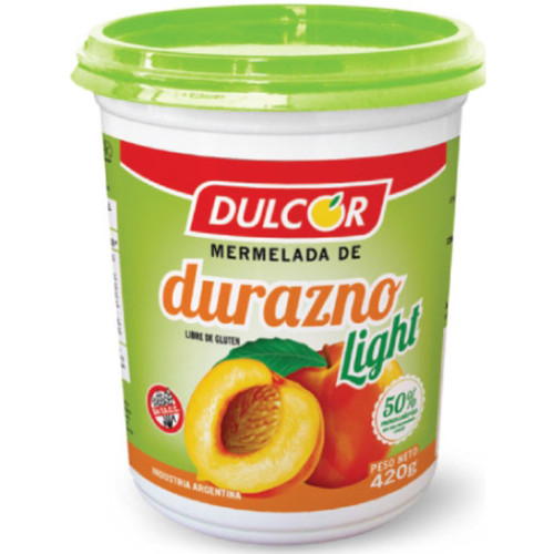 Mermelada Dulcor Común o Light - Durazno 500g | AMAF Distribuciones