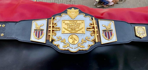 AWA World Heavyweight Wrestling Championship Belt, HD CNC 6mm zinc with ...