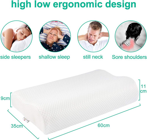 Ergonomic Contour Memory Foam Pillow | Shopenzer, Inc.