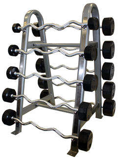 Troy Fixed Barbell Set w/ Rack | Power Fitness
