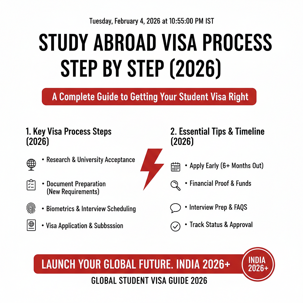Study Abroad Visa Process Step by Step: A 2026 Complete Guide to ...