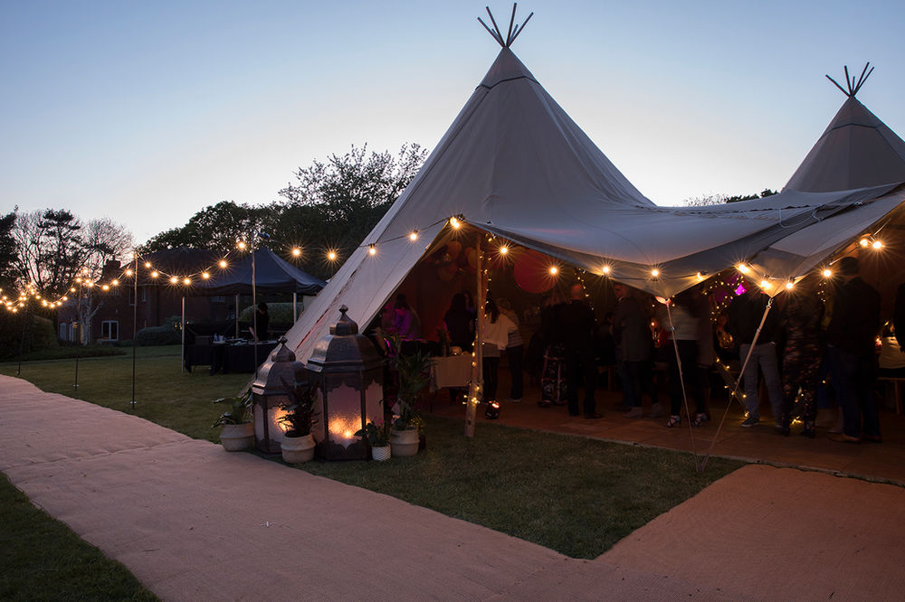 50th Birthday Tipi Party Full of Love, Colour and Light!