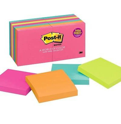 3M Post-it? Notes 76mmx76mm-Cube Neon-400 Sheets per cube-43036 | ORCC