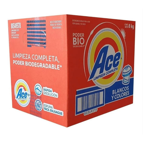 JABON EN POLVO ACE CAJA DE 8 KG. | Innofarmx