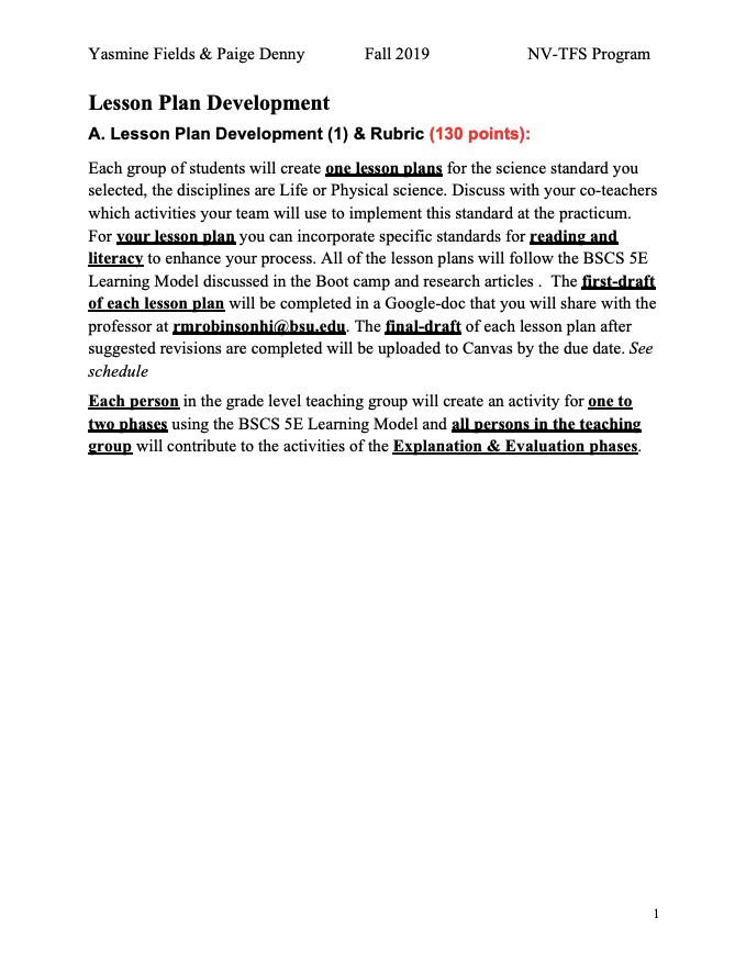 5E Lesson Plan - Plants