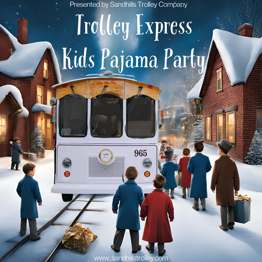 Trolley Express Kids Christmas Pajama Party | Sandhills Trolley Co